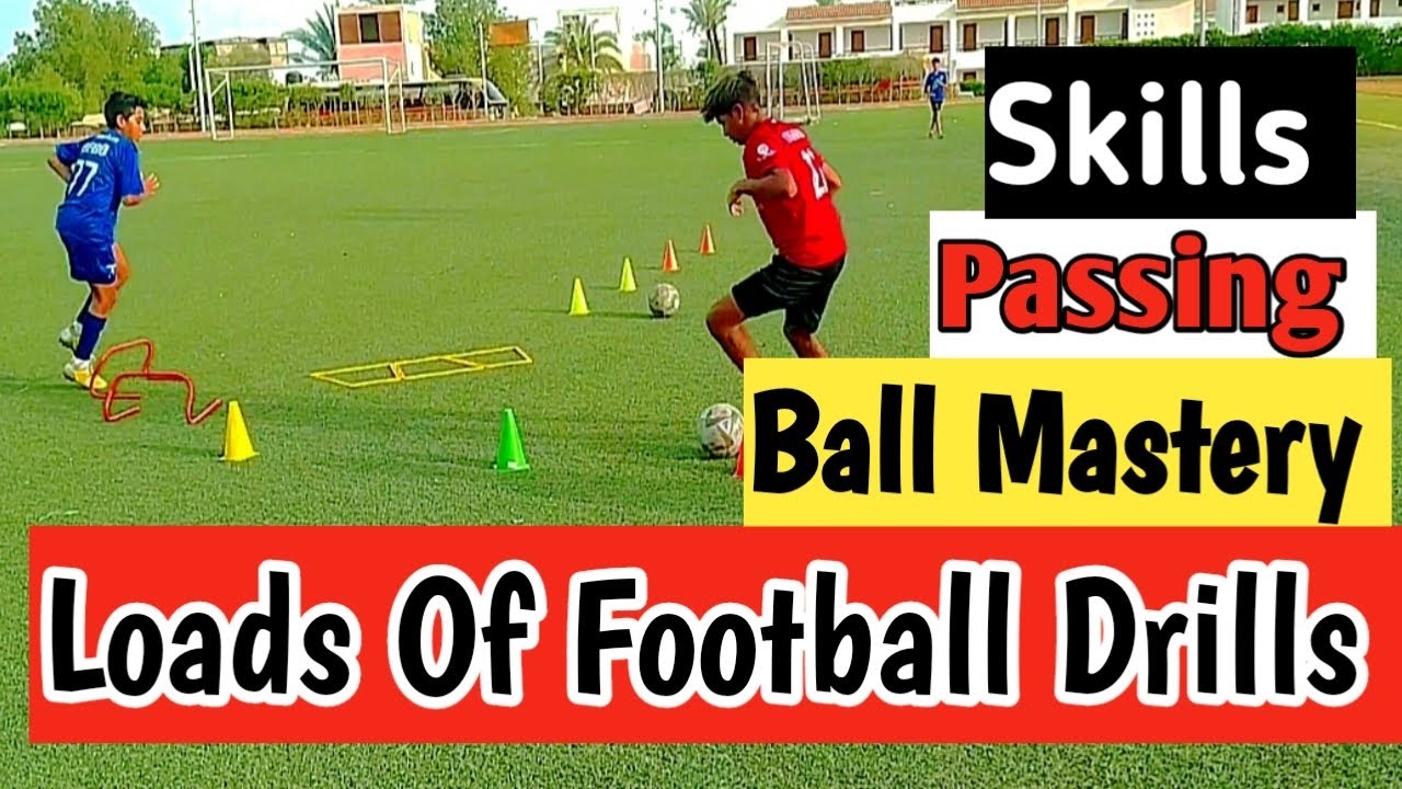 loads of football drills | passing & dribbling & agility & Ball mastery ...