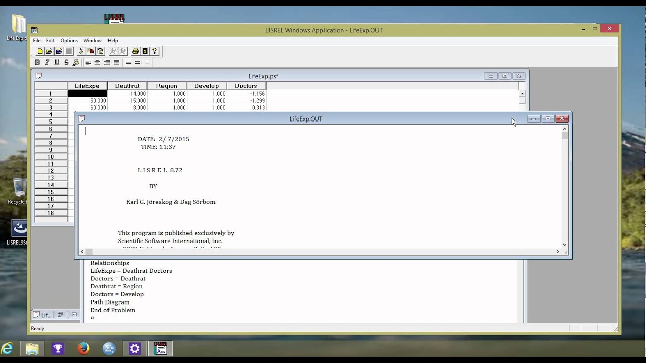 Lisrel Path Analysis Part 3 - YouTube
