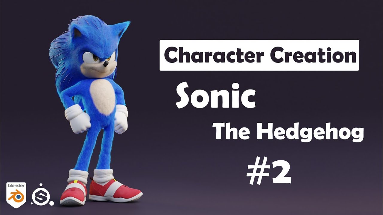 Modeling Sonic The Hedgehog Blender 3D Character Timelapse - Body ...