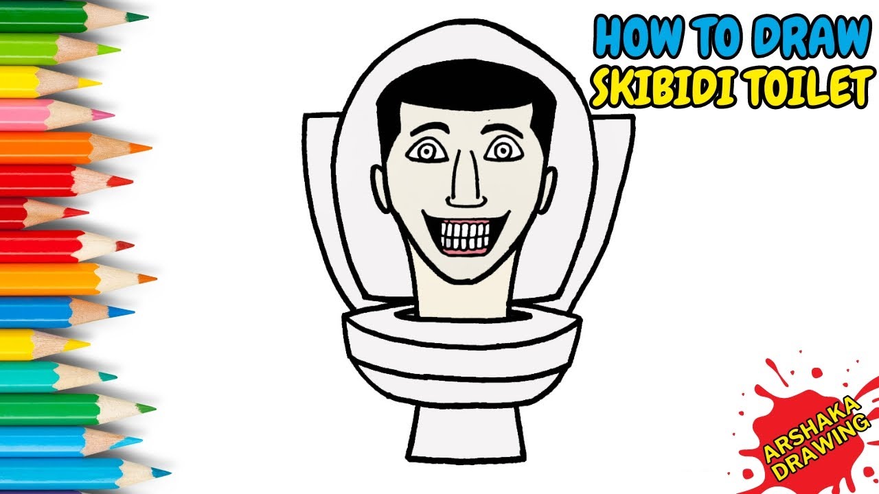 How to Draw Skibidi Toilet Easy | Arshaka Drawing - YouTube