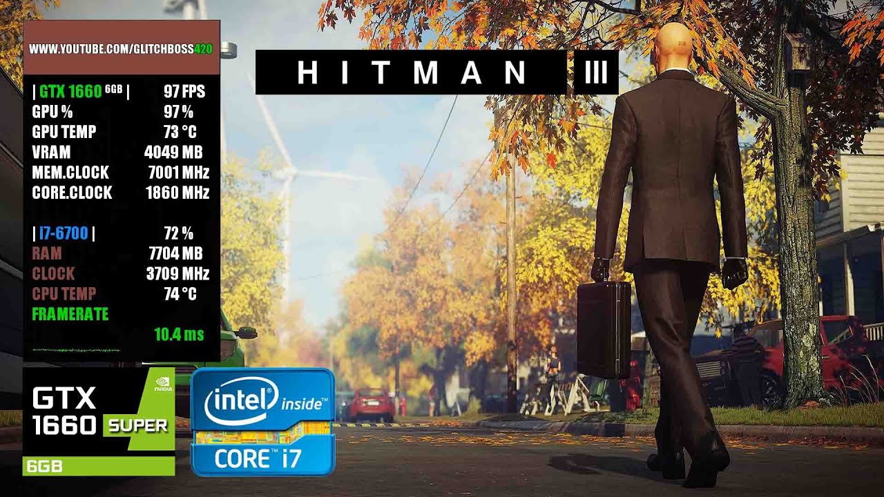 Hitman 3 | GTX 1660 Super 6GB + i7-6700 + 16GB RAM - YouTube