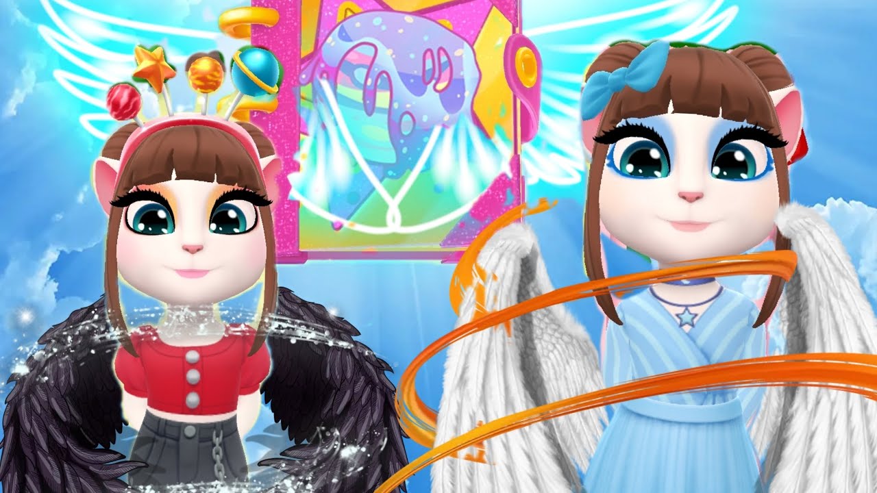 #my talking Angela 2 Who get this book 💍🎉🎉🌈🌈💫 🌟😇😇 or or Devil 👿😈👿 - YouTube