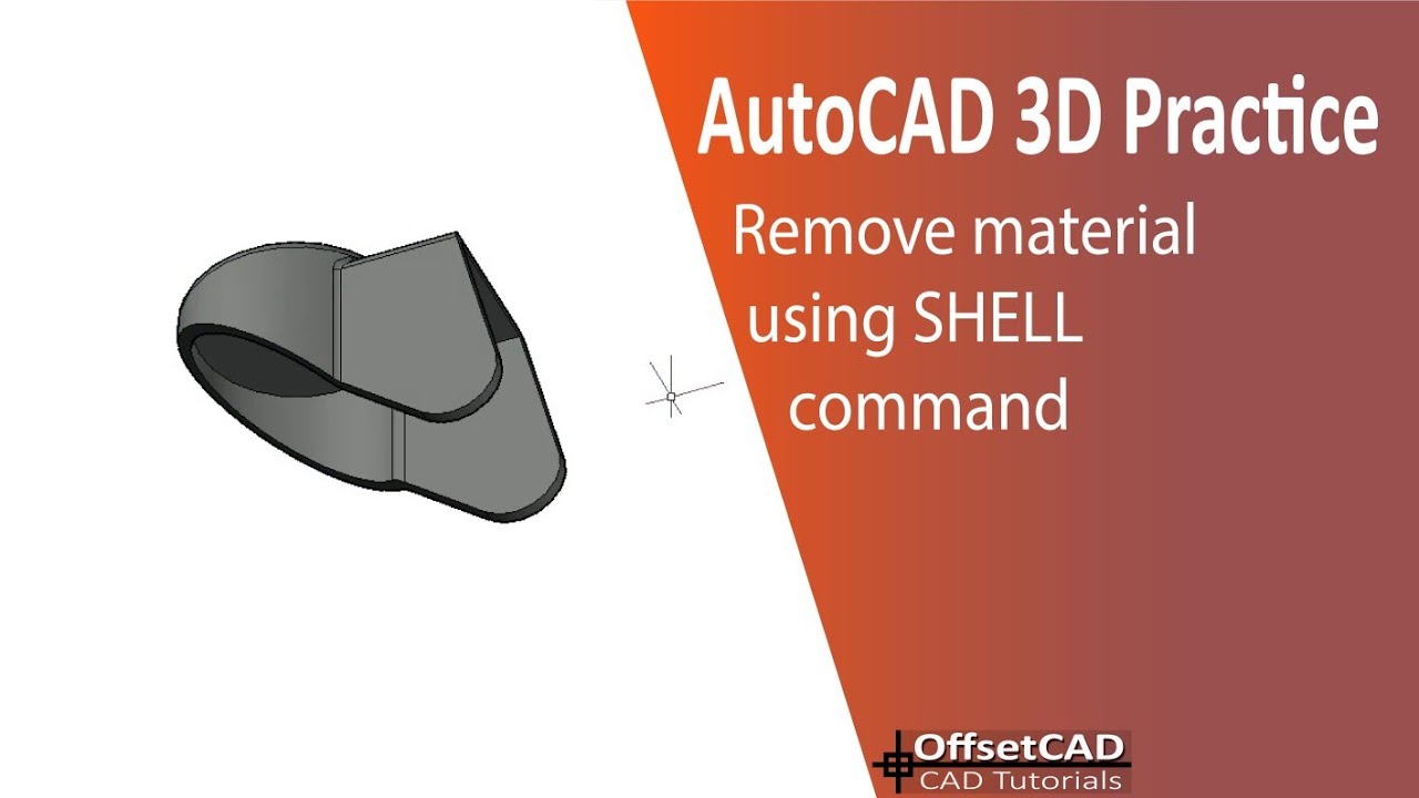 AutoCAD using shell command to remove material - YouTube