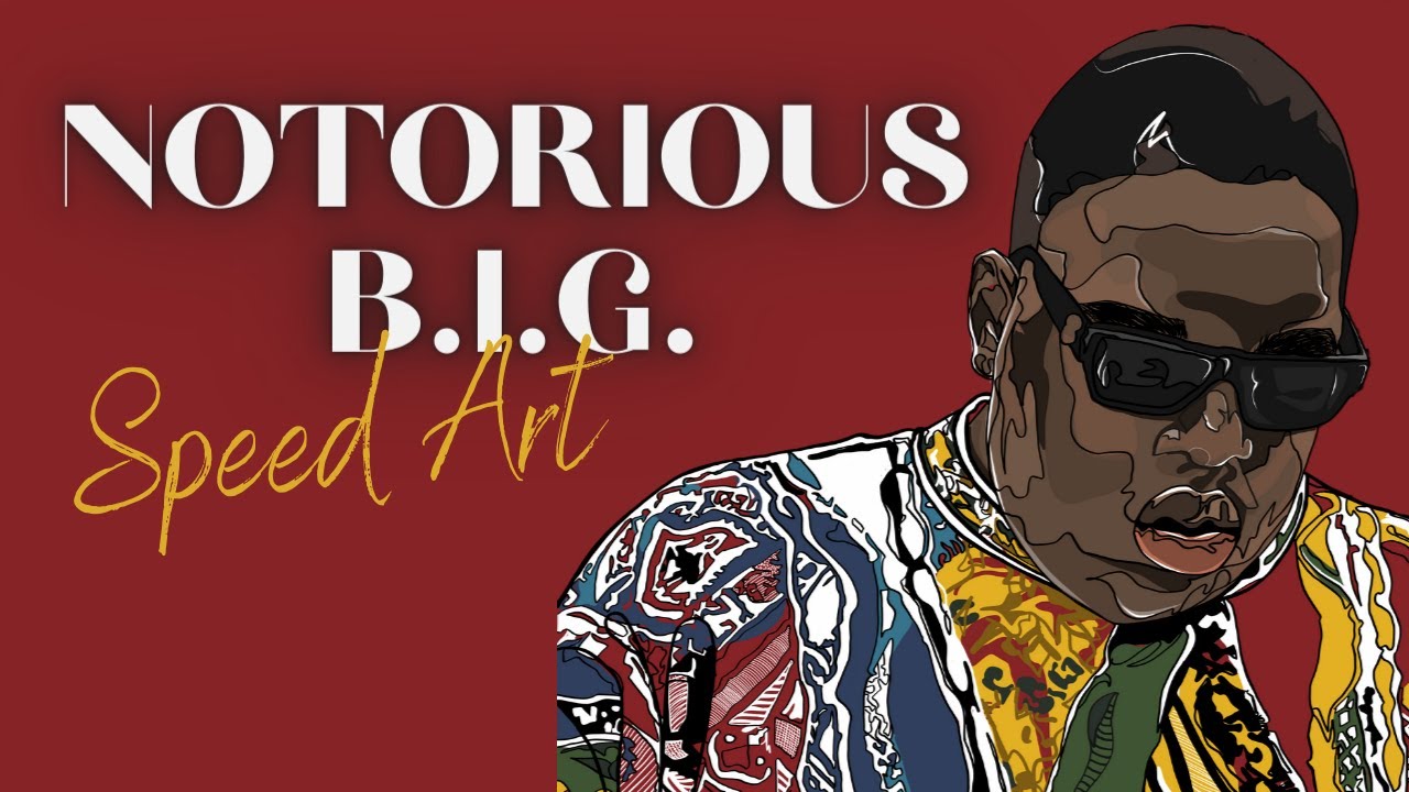 How to Draw Notorious BIG Speed Art - YouTube