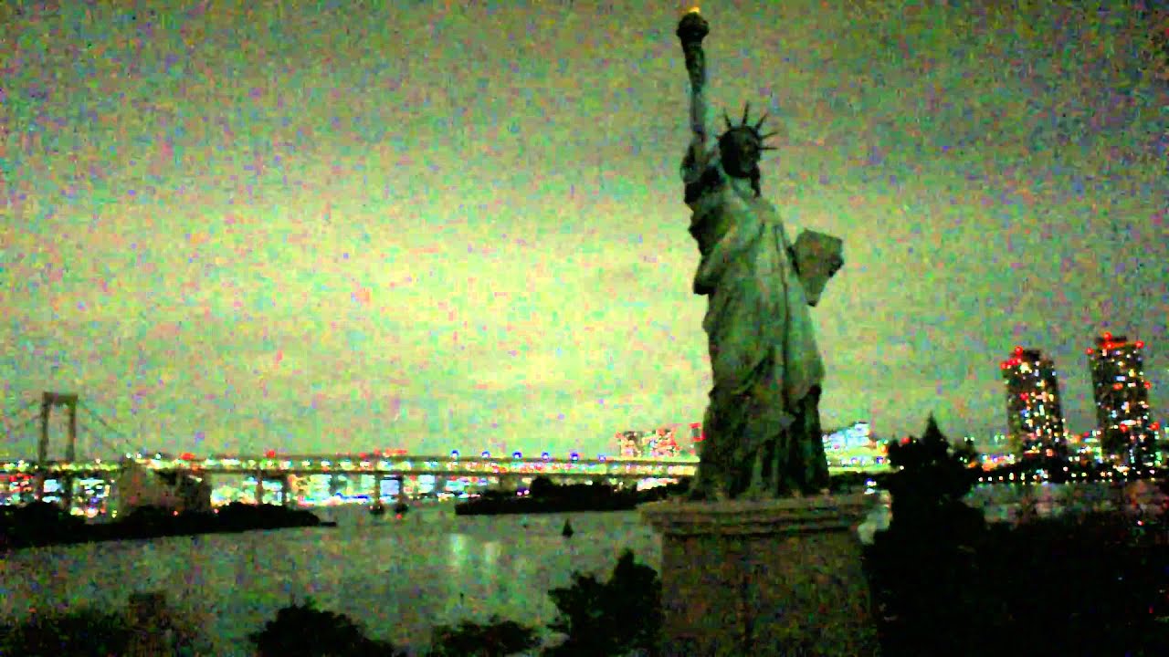 ☢ radiation (20th April) Statue Of Liberty in darkness / Tokyo Japan ...