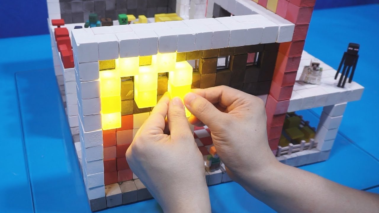 ⛏️ Making Minecraft Mcdonalds 🍟🏡 House Miniature DIY Tutorial - YouTube