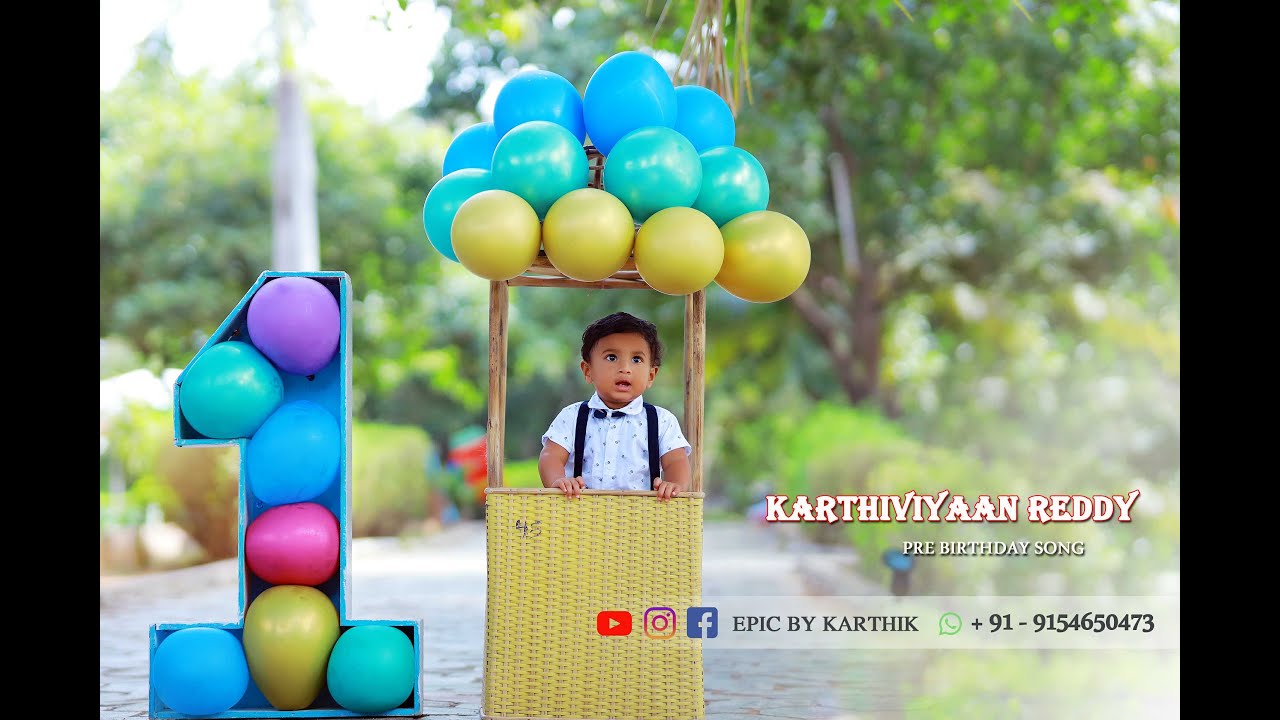KARTHIVIYAAN REDDY PRE BIRTHDAY SHOOT | CAKE SMASH | ** EPIC BY KARTHIK ...