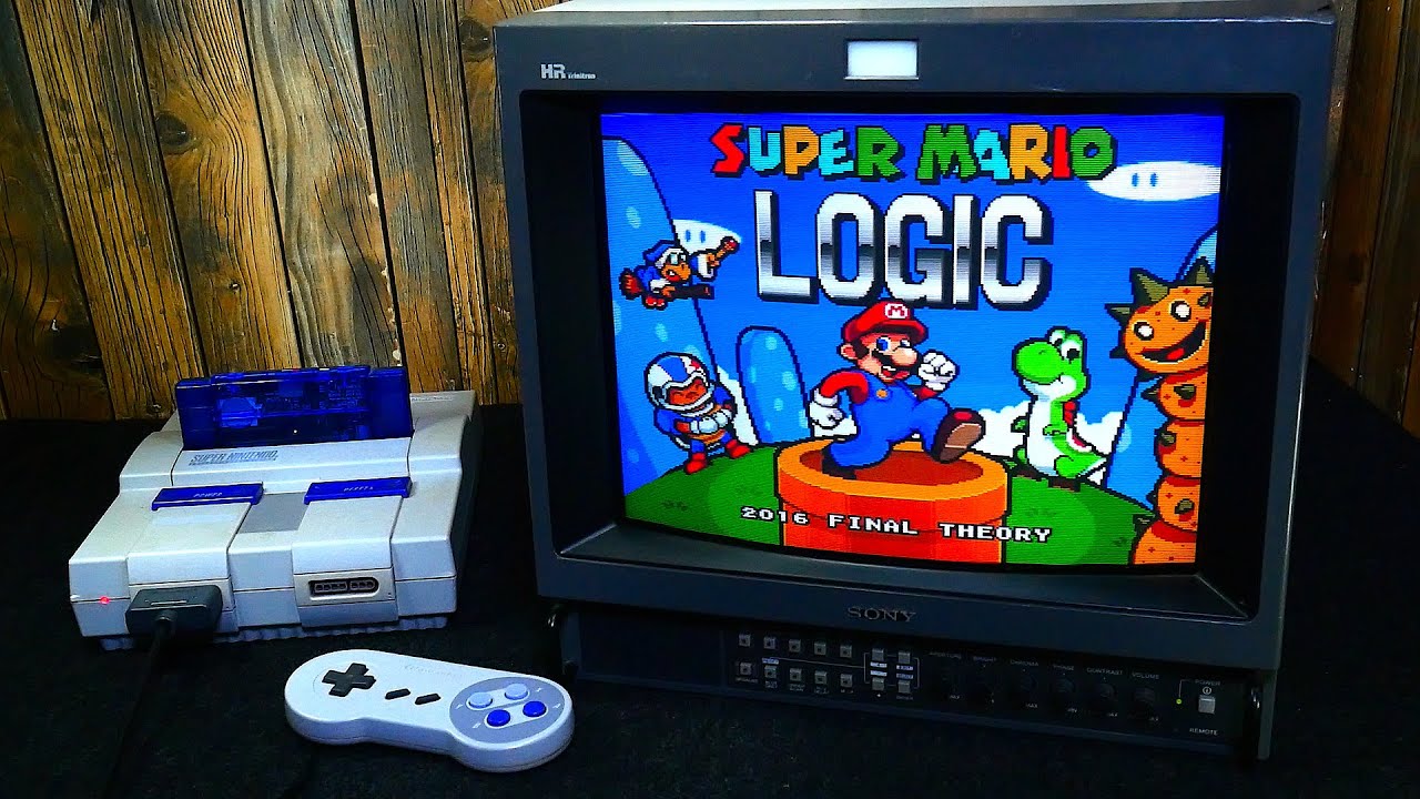 Super Mario Logic (SNES hack) Sony Trinitron PVM-14M4U 📺 CRT monitor ...