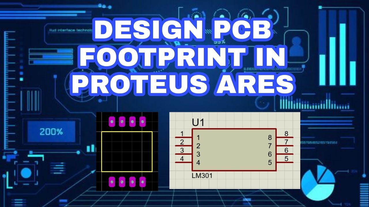 DESIGN PCB FOOTPRINT | LM301 | USING PROTEUS ARES - YouTube
