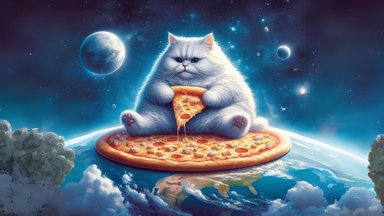 Cute cat wants to eat Earth 😲 #cat #aicat #cutecat - YouTube