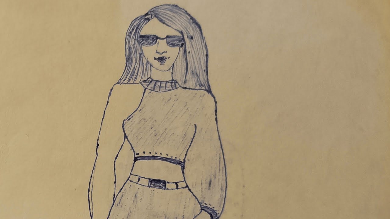 how to draw girl// easy step by step//🌹🌹 - YouTube