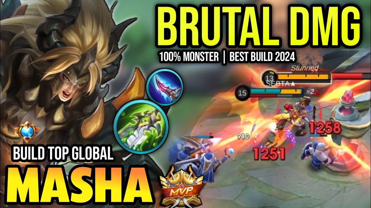 MASHA BEST BUILD 2024 | BUILD TOP GLOBAL MASHA GAMEPLAY | MOBILE ...
