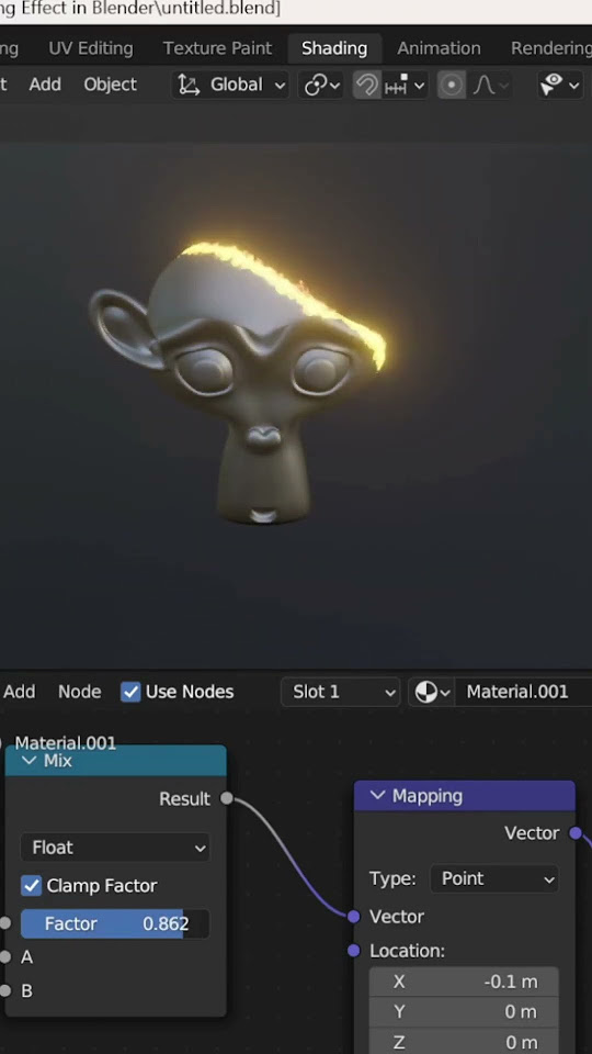 Blender Dissolving Effect #shorts #blenderrender3d - YouTube