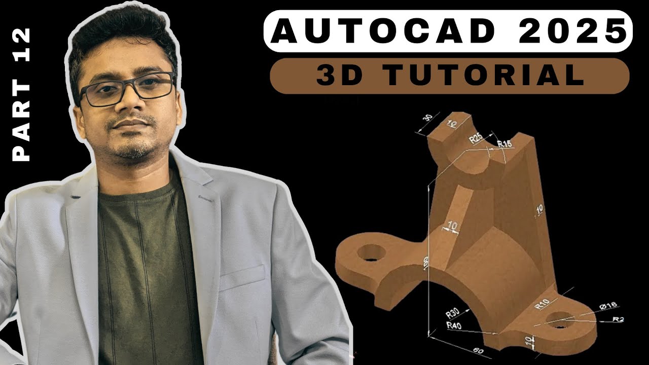 AutoCAD 3D Tutorial for Beginners || AutoCAD 3D modeling mechanical ...