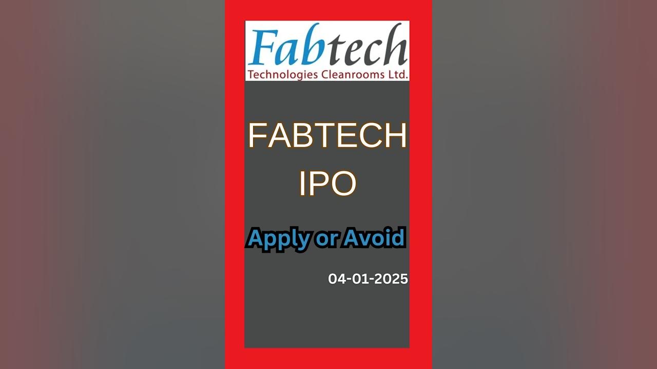 Fabtech Technologies Cleanrooms IPO Review #shorts #ipo - YouTube