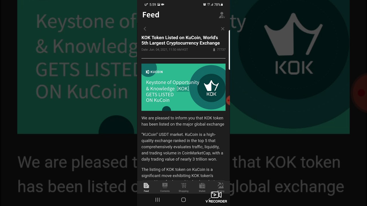 KOK COIN now listed on KuCoin - YouTube