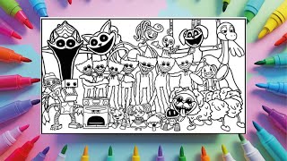 Poppy Playtime Chapter 4 New Big Coloring Pages How To Color All New ...