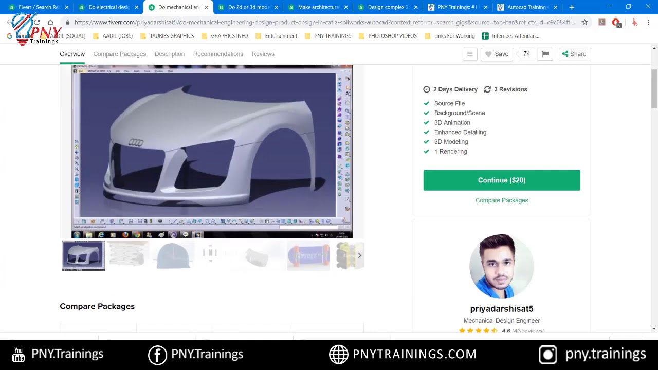 How to earn money at home from Fiverr using your autocad skills|| PNY ...