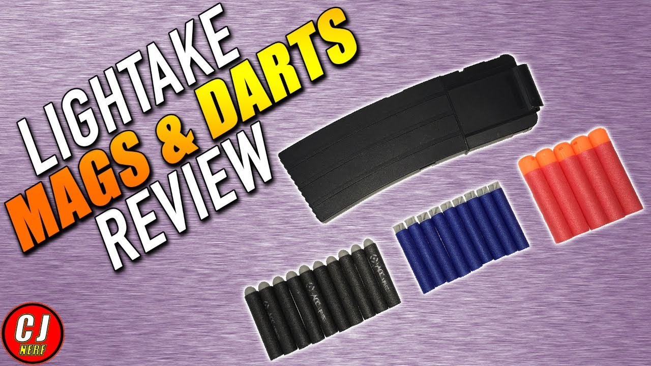 Lightake Nerf Review - Cheap Mags And Darts Unboxing - YouTube