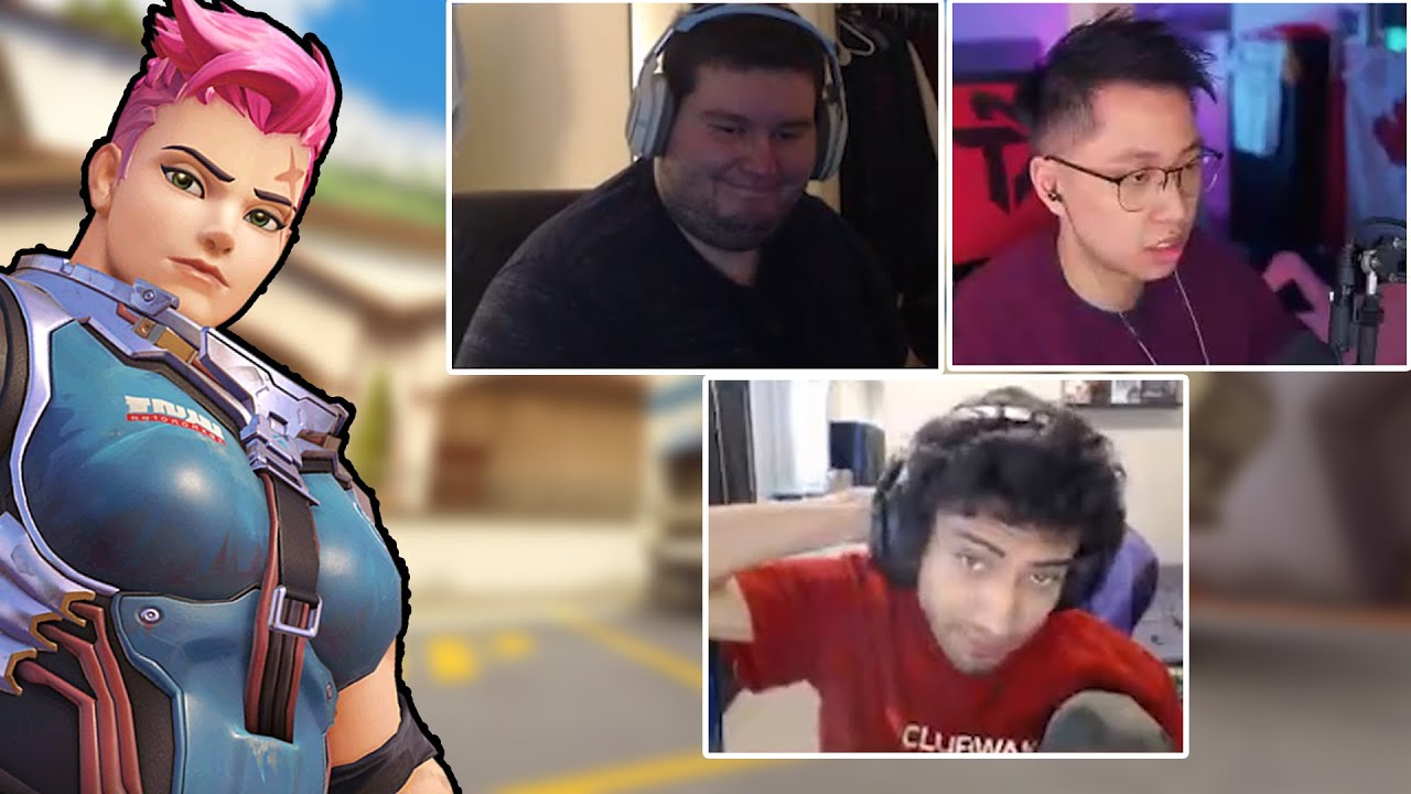 Cyx destroys 3 twitch streamers w/ reactions (Overwatch) - YouTube