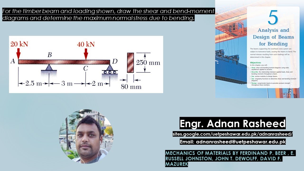 Sample Problem 5.1 #Mechanics of Materials Beer and Johnston - YouTube