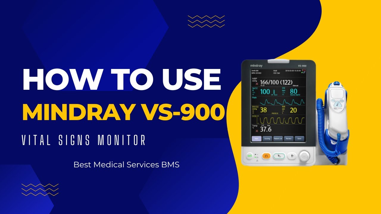 How To Use Mindray Vital Signs Monitor VS-900 Setting and a Full ...