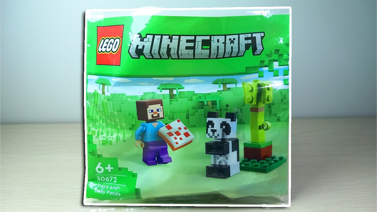 LEGO Minecraft 30672 Steve and Baby Panda Set | Unboxing & Review ...