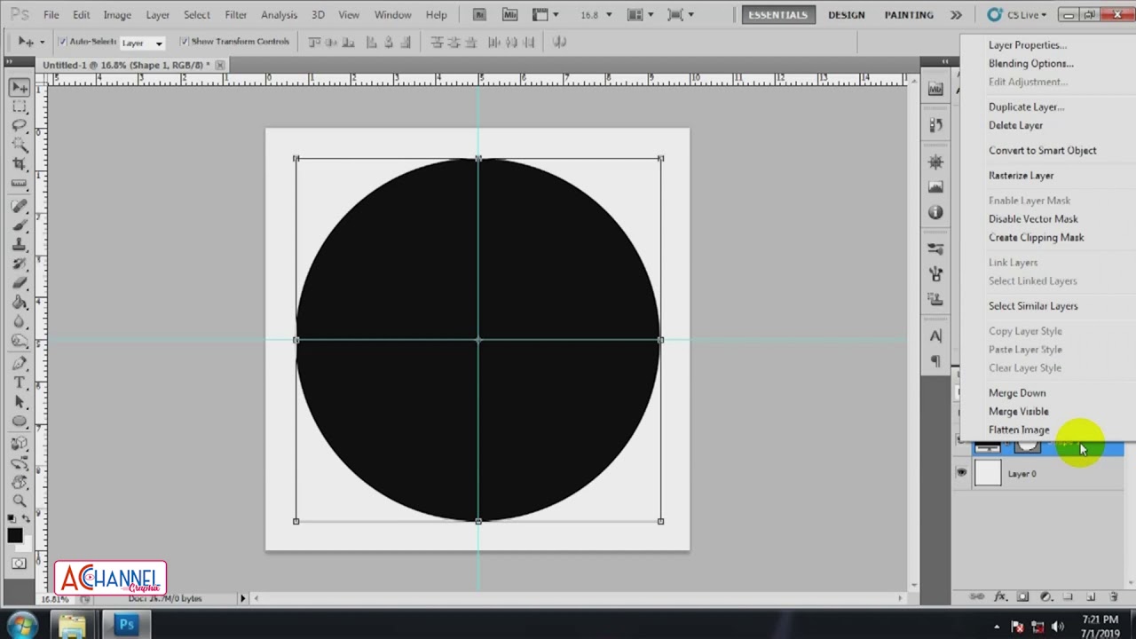 Paano gumawa ng shape at border shape gamit ang Adobe Photoshop - YouTube