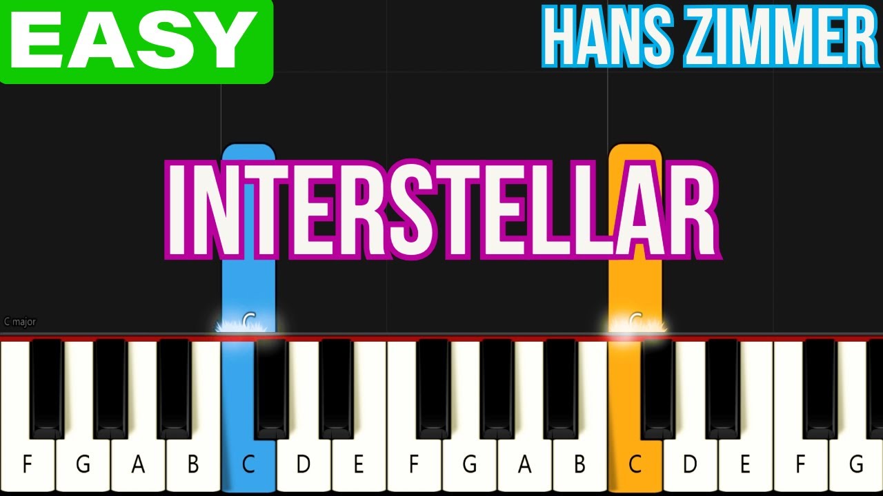 Hans Zimmer - Interstellar - Movie Theme | EASY SLOW Piano Tutorial for ...