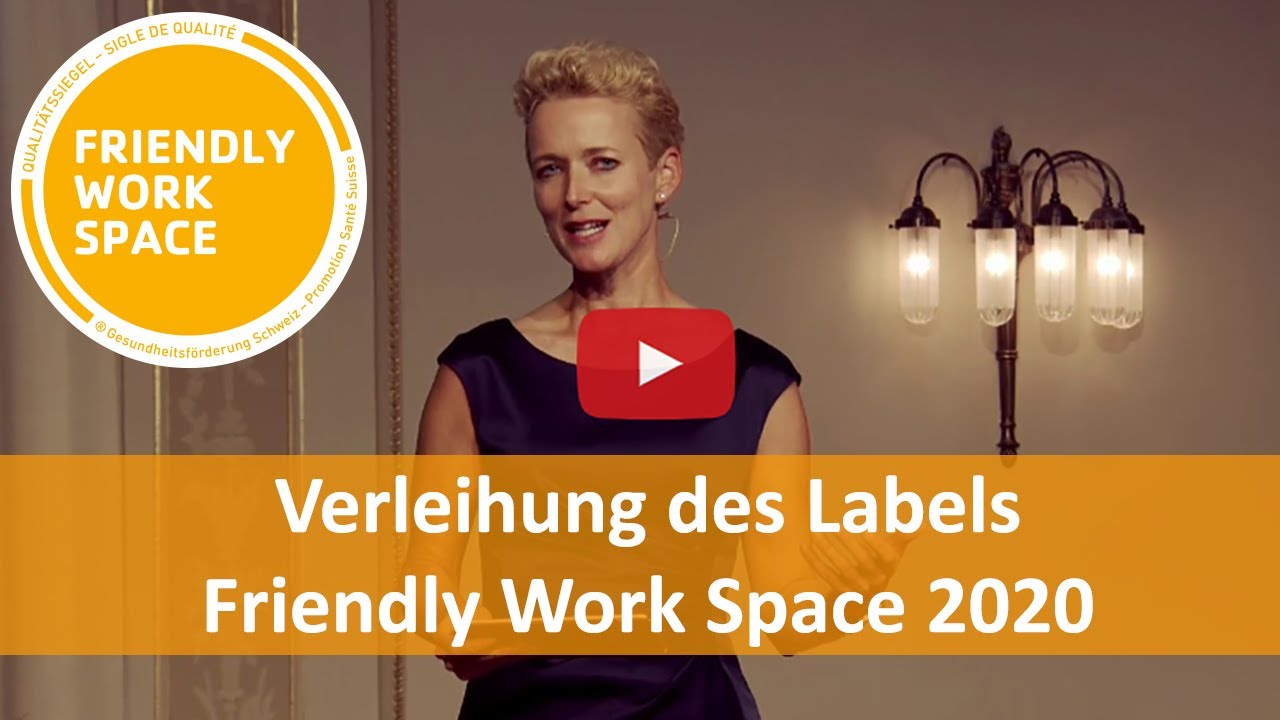 Verleihung des Labels Friendly Work Space vom 27. Oktober 2020 - YouTube