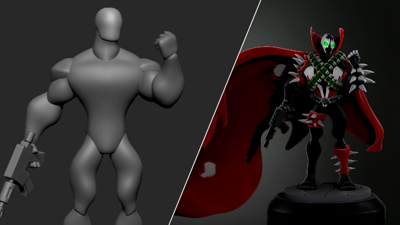 Sculpting of Spawn [Spawn (1997)] (Zbrush Timelapse) #sculpture #spawn ...