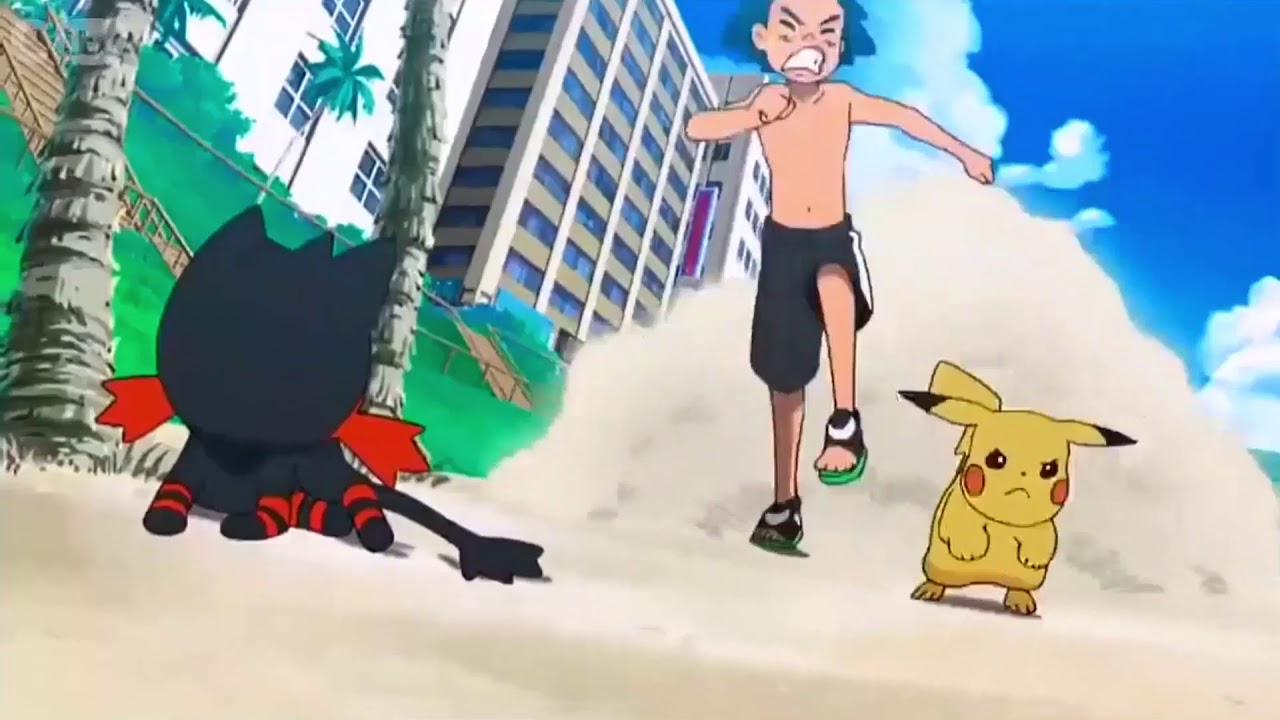 Ash steps on Litten - YouTube