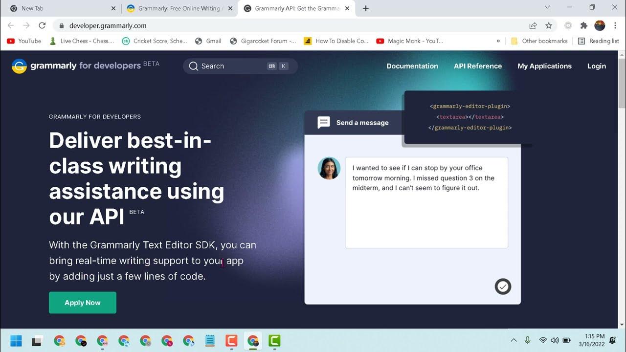 Grammarly API | Get the Grammarly Text Editor SDK - YouTube