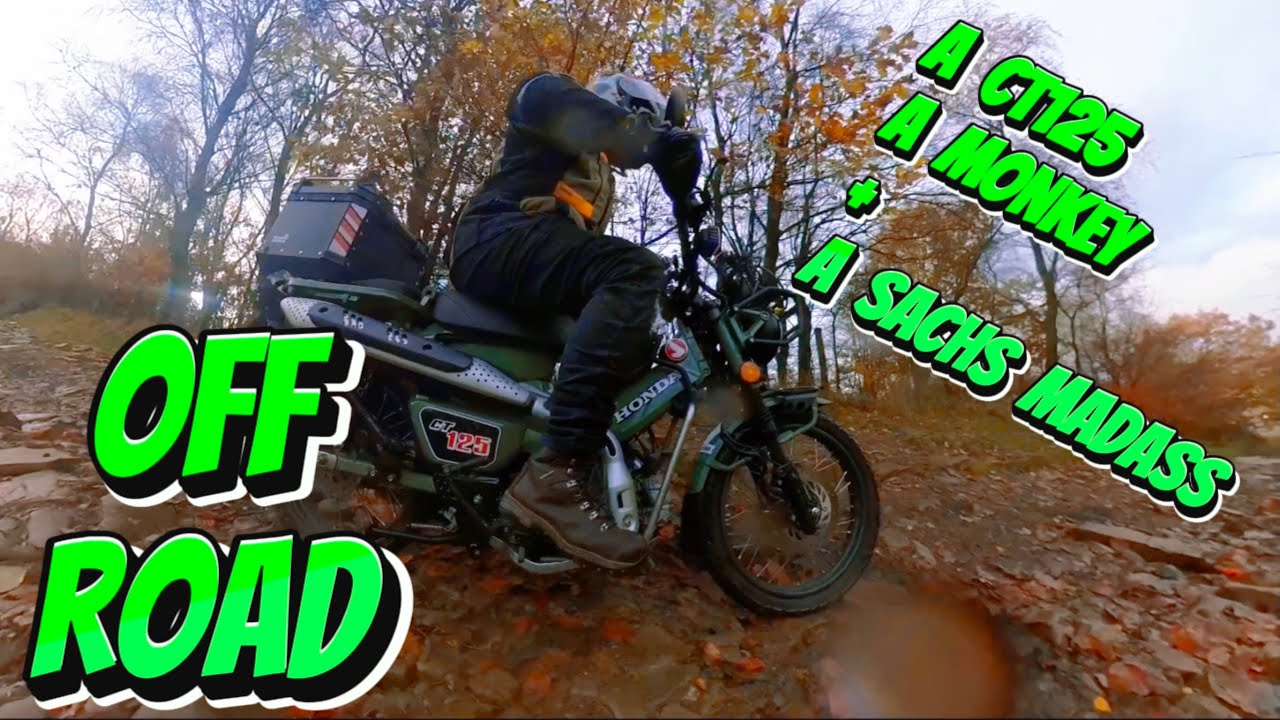 ADRENALINE MONKEY : OFF ROAD on a Honda Monkey , a CT125 and a Sachs ...