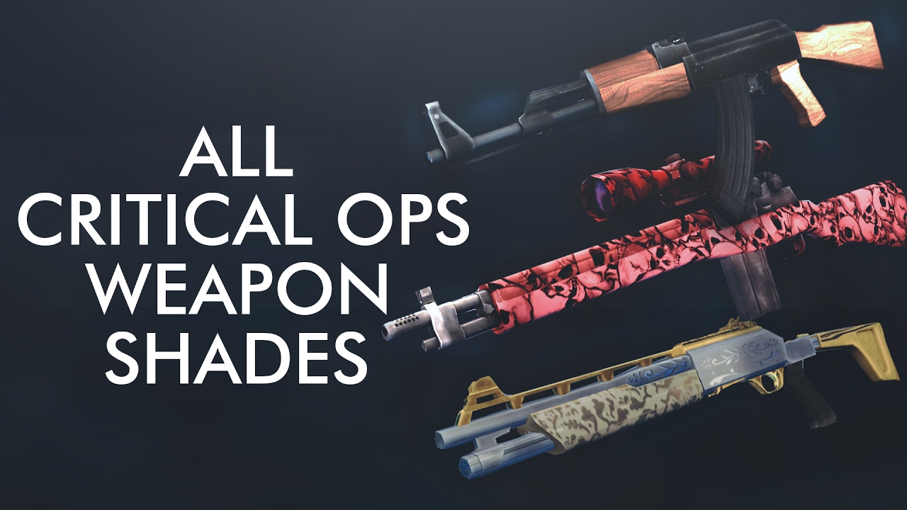 All Critical Ops Weapons Shades (All Skins) - YouTube