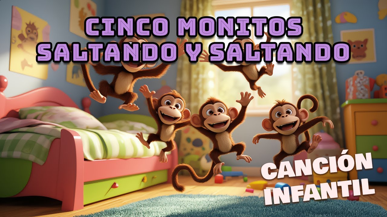 Cinco Monitos Saltando 🐵 | Música para Peques Activos - YouTube