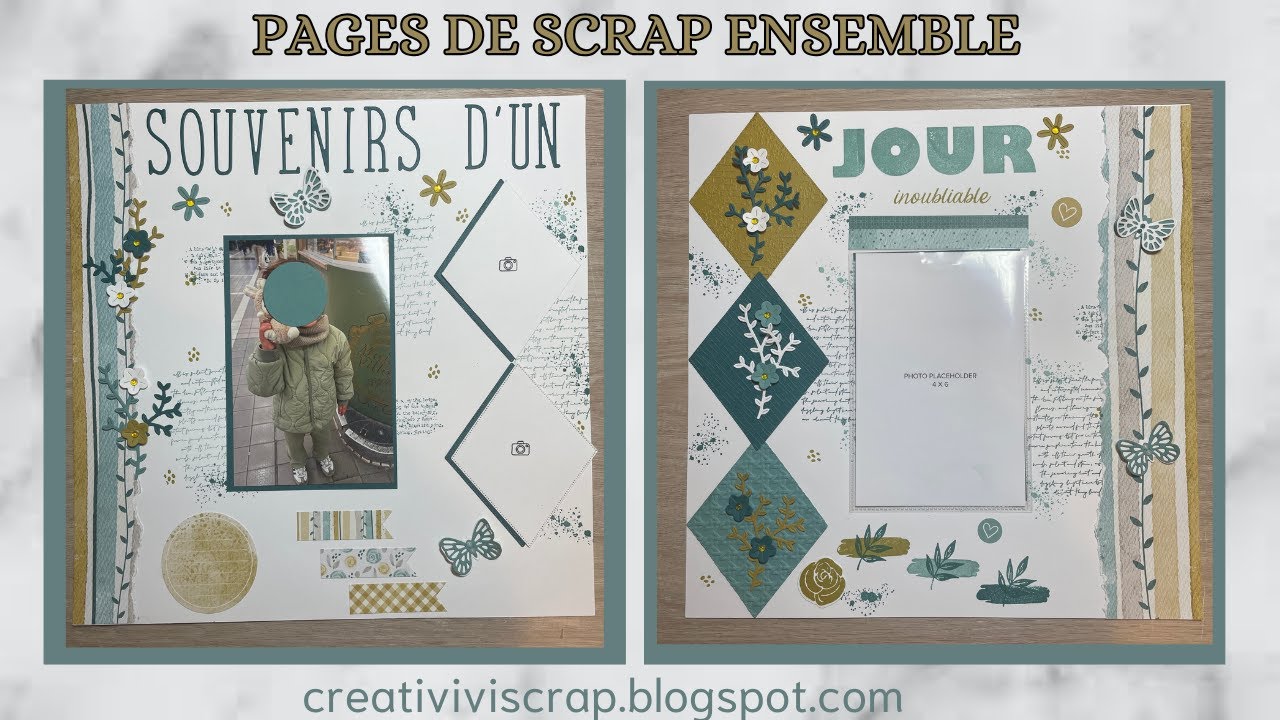 🌼ON FAIT UNE PAGE DE SCRAP ENSEMBLE 🌼 - YouTube