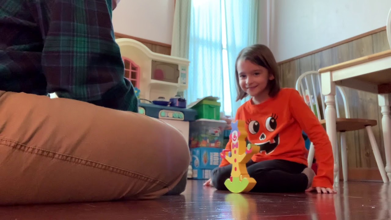 Emily and I play the clown balancing game - YouTube