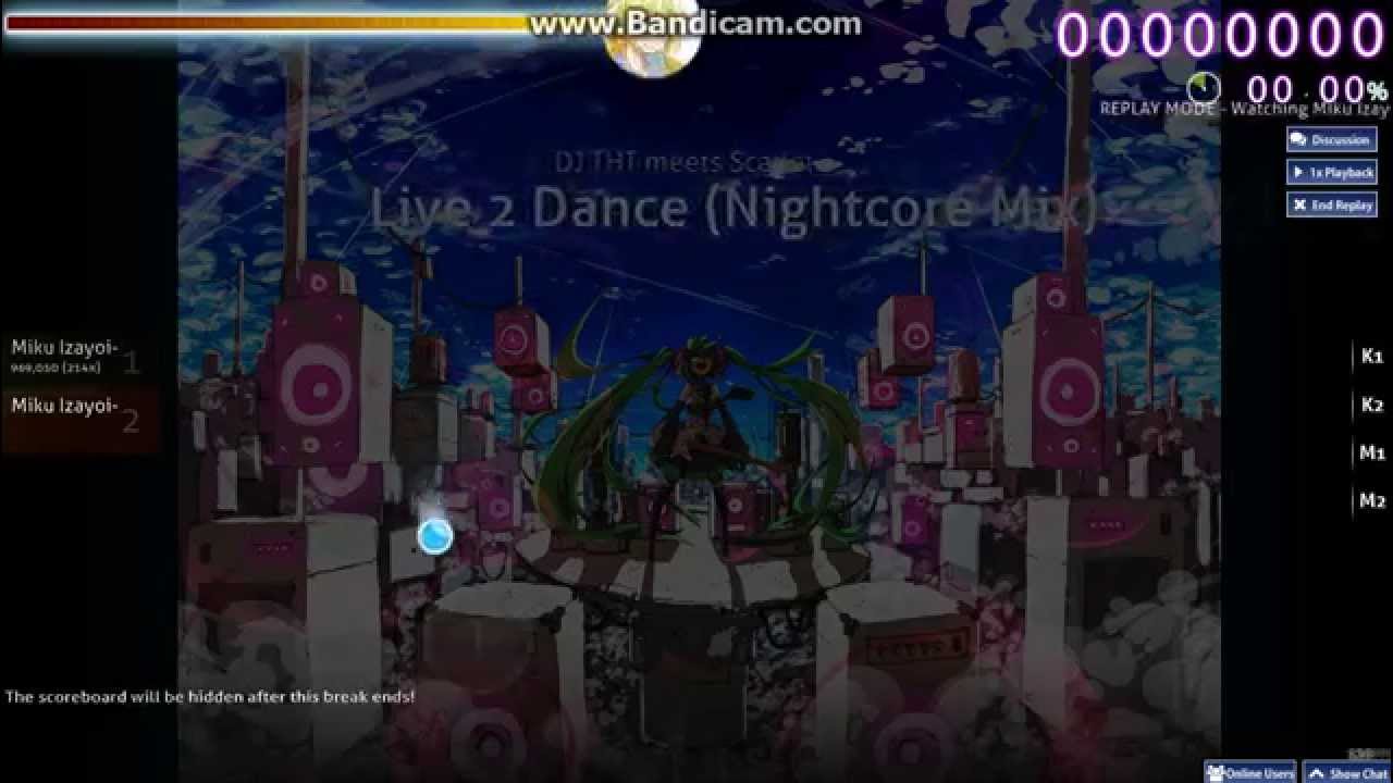 Miku Izayoi- on Osu!-Live 2 Dance - YouTube