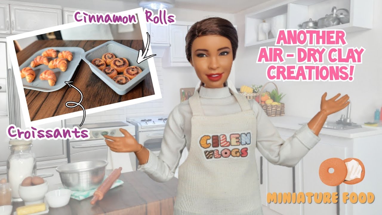 DIY: Miniature Pastries Using Air-Dry Clay - YouTube