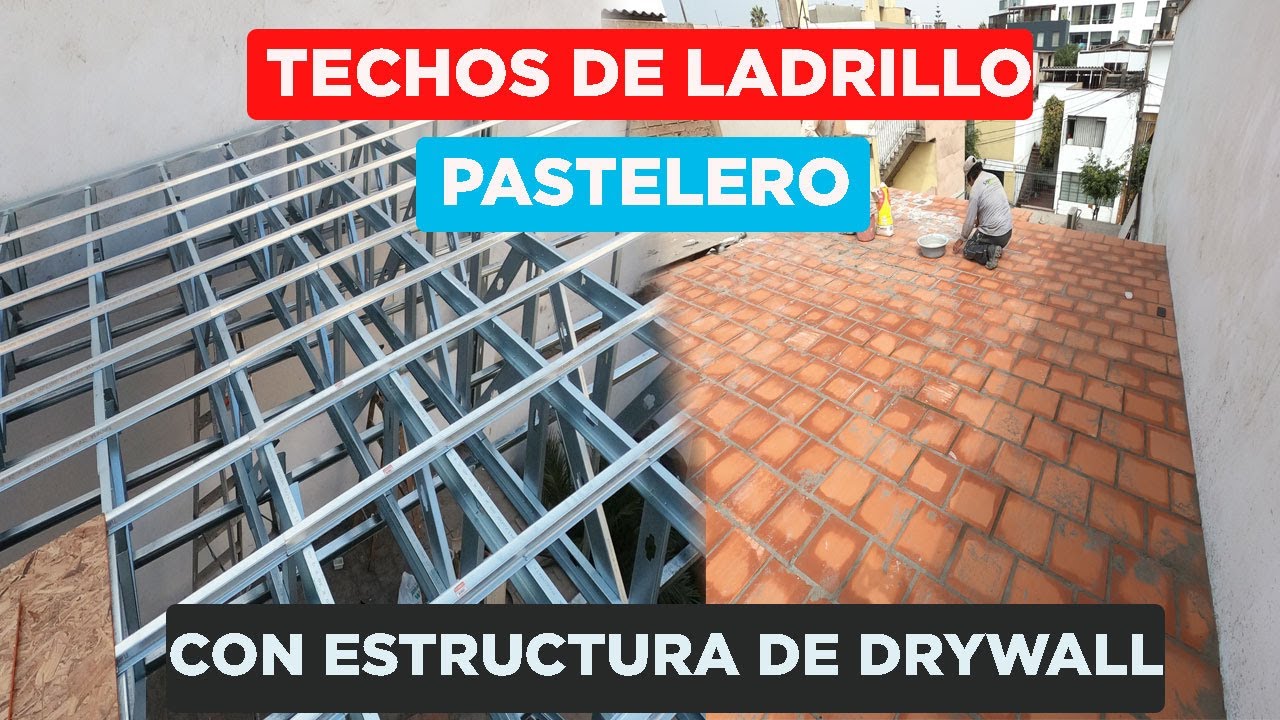 TECHOS DE DRYWALL 💥 CON LADRILLO PASTELERO PARA DEPARTAMENTOS DE ...