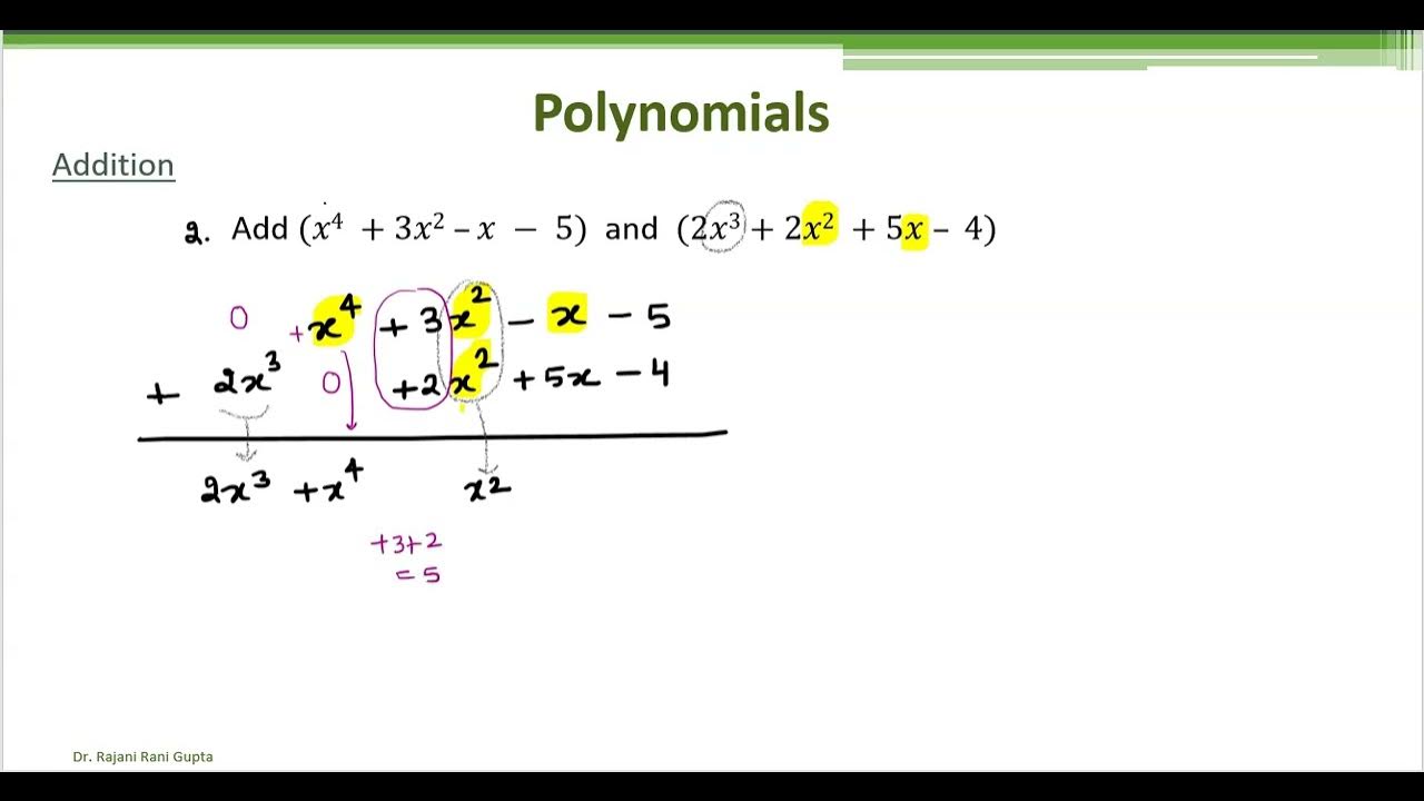 Week 11: Addition of Polynomials - YouTube