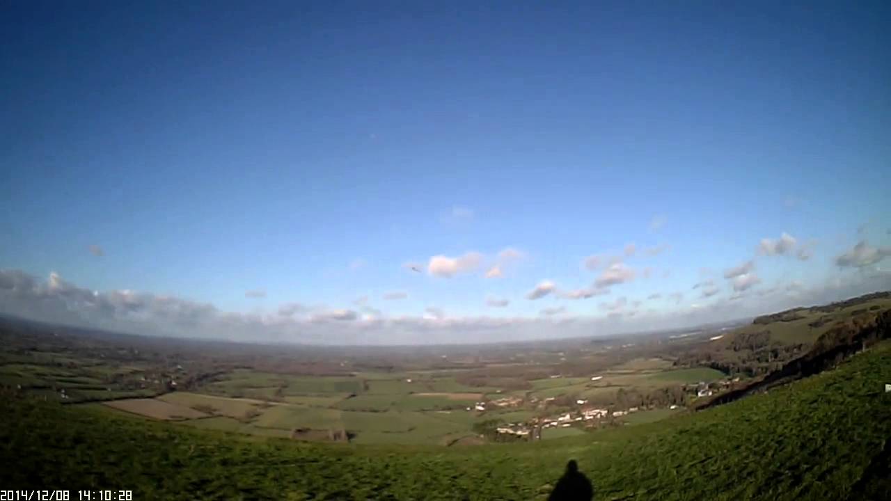 Slope soaring Devils Dyke 08/12/14. Maiden flight. - YouTube