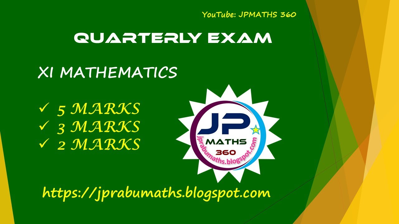 XI MATHS QUARTERLY EXAM SEPTEMBER 2023 EXPECTED IMPORTANT 5 3 AND 2 XI MATHS QUARTERLY EXAM SEPTEMBER 2023 EXPECTED IMPORTANT 5 3 AND 2