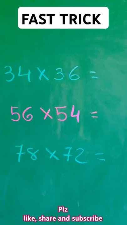 Fast Tricks Multiplication |trending trick | shorts tricks | Maths | Maths Tricks | shorts - YouTube