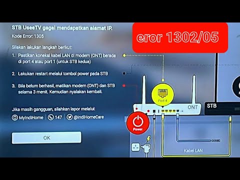 Cara mengatasi eror layanan usetv/indihome eror 1302