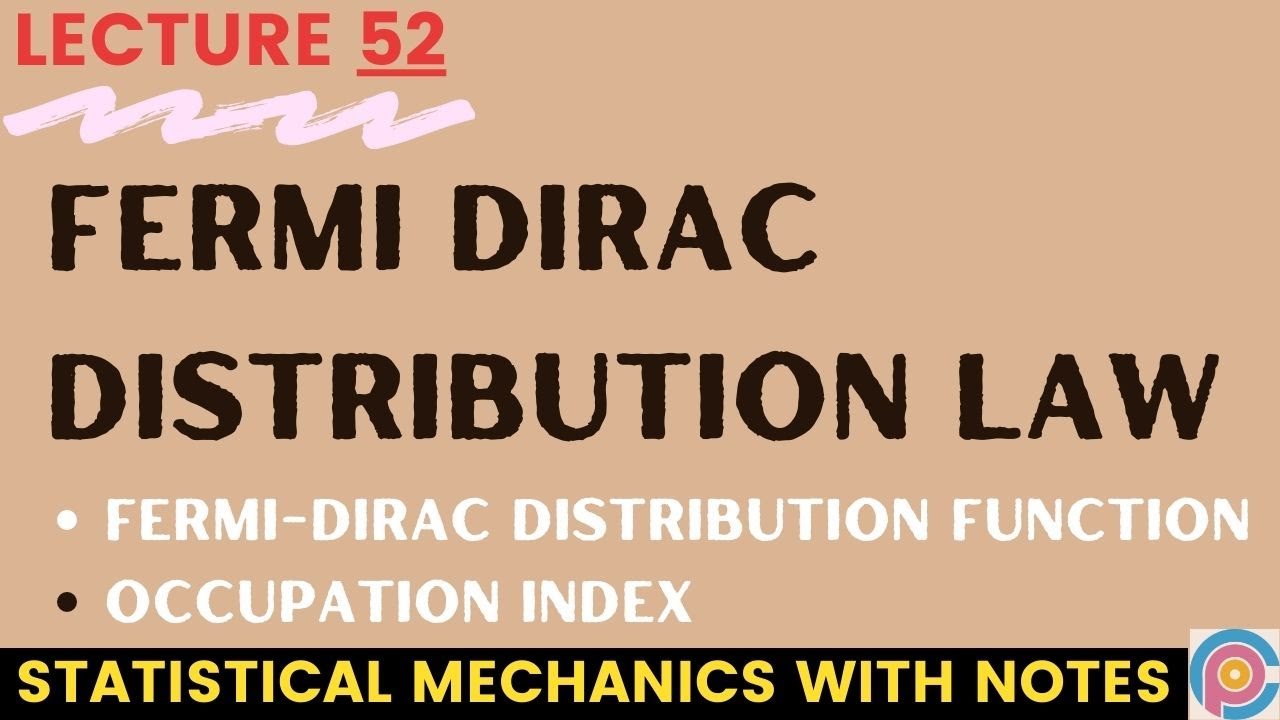 fermi dirac distribution law | fermi-dirac distribution function ...