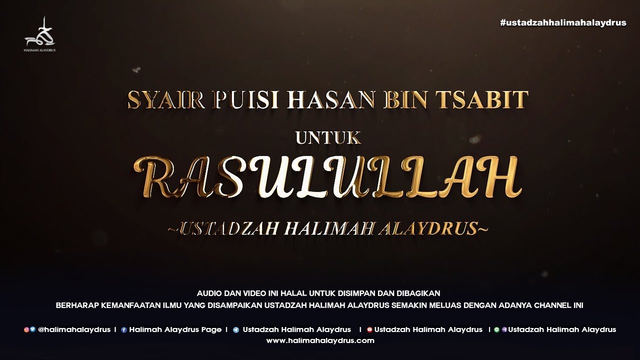 Ustadzah Halimah Alaydrus - Syair puisi Hasan bin Tsabit untuk ...