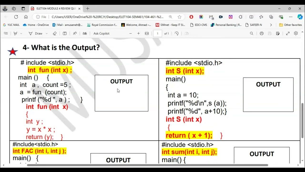ELET104 -- MODULE(4) FUNCTIONS بالعربي - YouTube