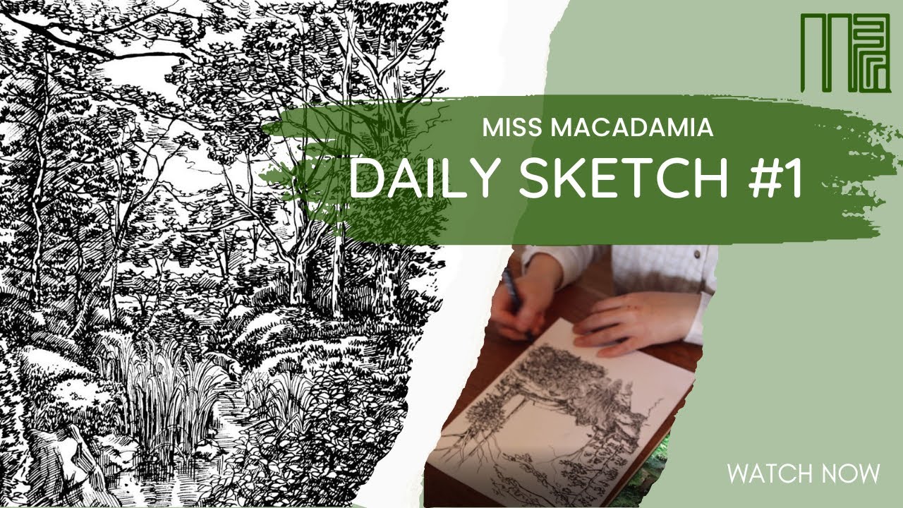 HOW TO DRAW B&W ILLUSTRATION | 1 HOUR DAILY SKETCHES ROUTINE #1 (WITH ...